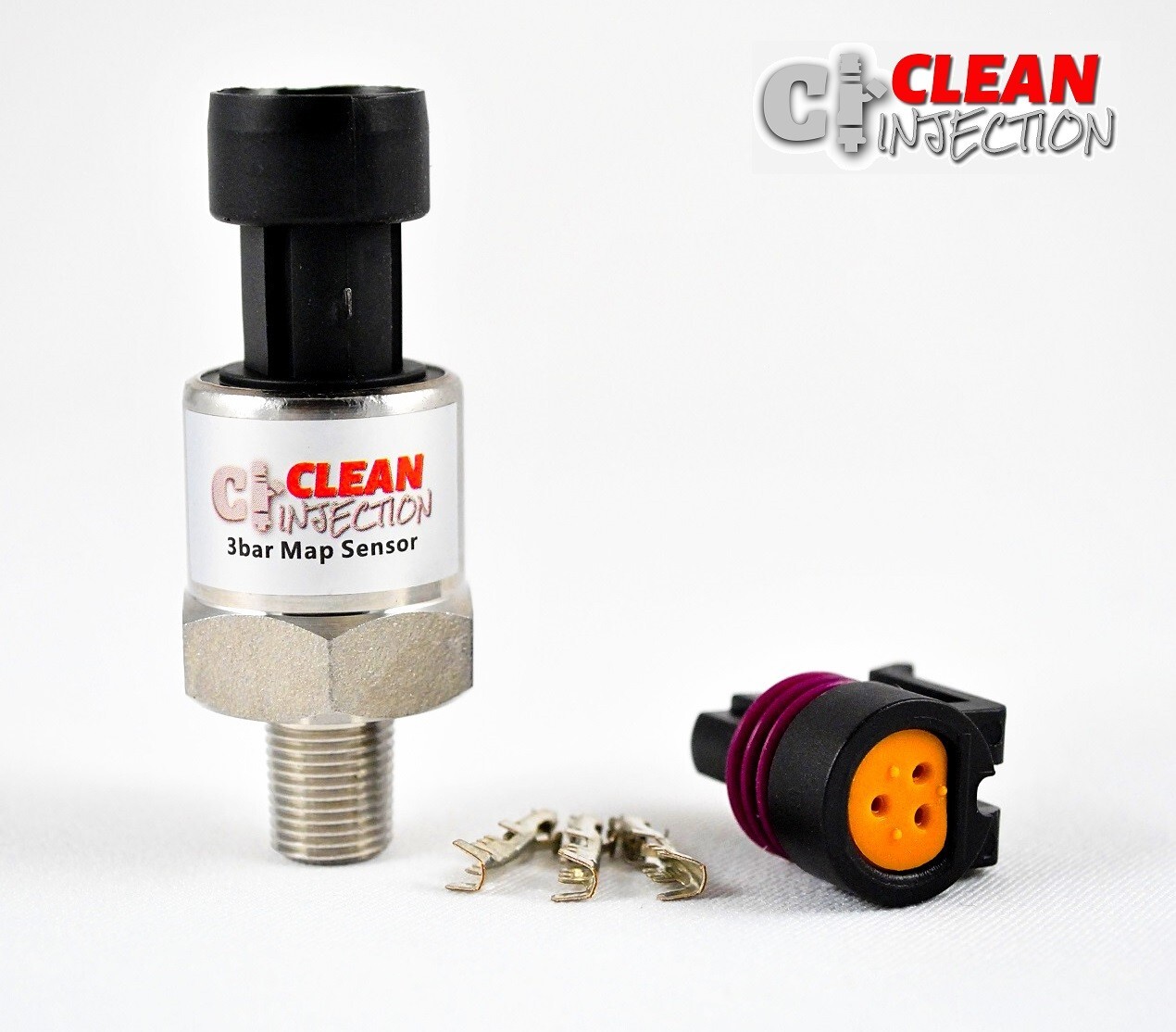 3 bar Stainless steel MAP sensor boost Pressure Sender Connector 1/8 ...