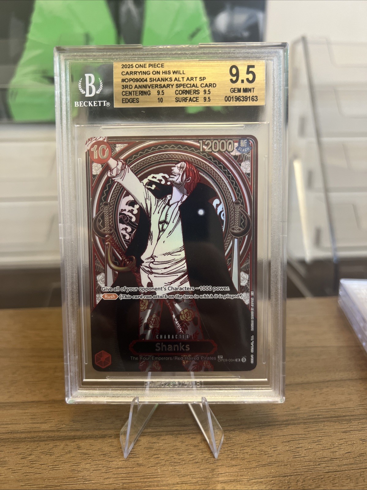BGS 9.5 Shanks Silver OP09-004 SP Alt Art One Piece Carrying On His ...