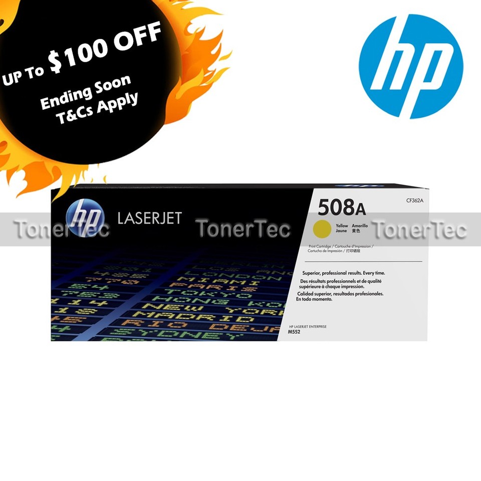 HP Genuine CF362A #508A Yellow Toner Cartridge for M577z/M553x/M553n ...
