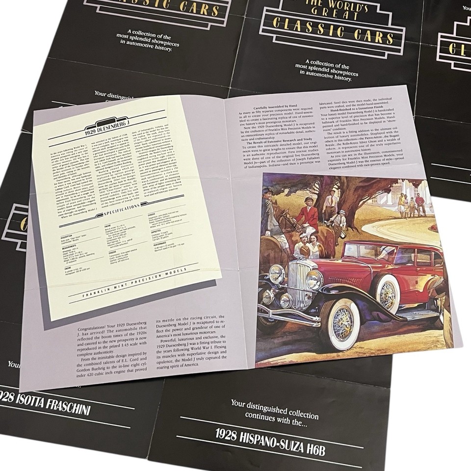 Franklin Mint The World's Great Classic Cars Book & Brochure Set 14 ...