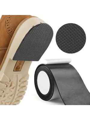 10/5cm Rubber Sole Heel Saver Toe Plates Boots DIY Glue on Shoe Repair ...