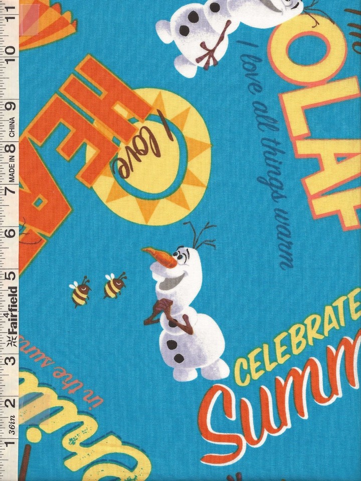 Disney Frozen Olaf Chillin in the Sunshine Fabrics by Springs Creative ...