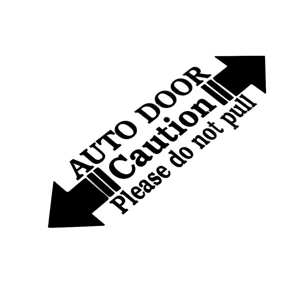 1x Automatic Home Auto Door Warning Caution Please Do Not Pull Decal ...