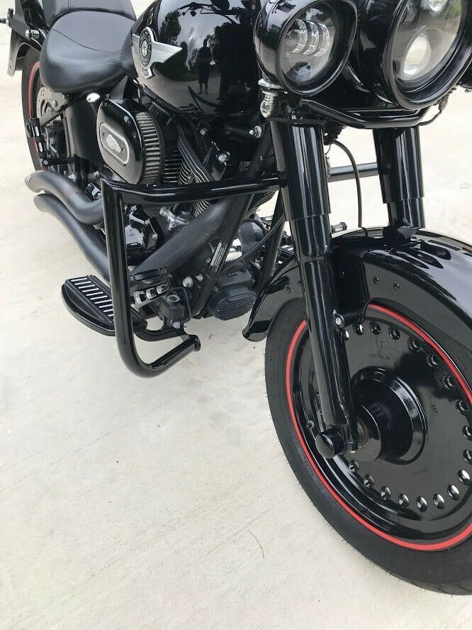 ENGINE GUARD HIGHWAY CRASH BAR 4 SOFTAIL HARLEY FATBOY HERITAGE CUSTOM ...