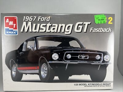 Sealed AMT ERTL 1/25 Scale 1967 Ford Mustang GT Fastback Plastic Model ...