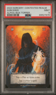 2023 SORCERY: CONTESTED REALM ALPHA SORCERER BOX TOPPER - PSA 9 | eBay
