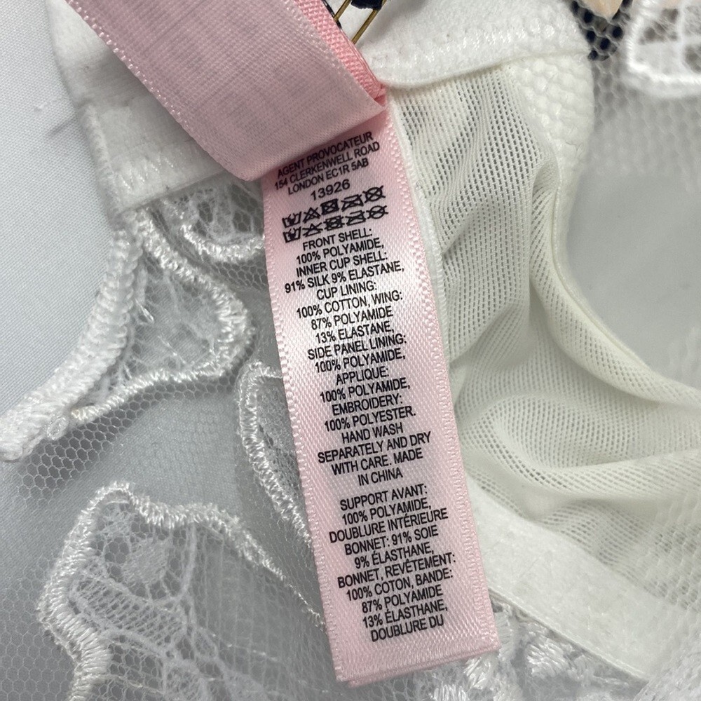 Agent Provocateur Seraphina White 36C Bra New $300 *DEFECT* | eBay