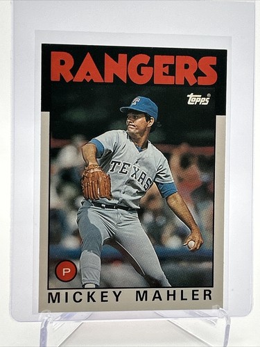 1986 Topps Traded Mickey Mahler Baseball Card #68T NM-MT FREE SHIPPING ...