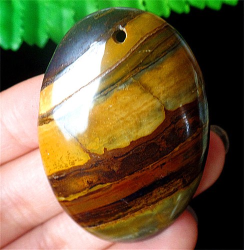 49x34x7mm Natural Sonoran Sunrise Sunset Stone Oval Pendant Bead DY3368 ...