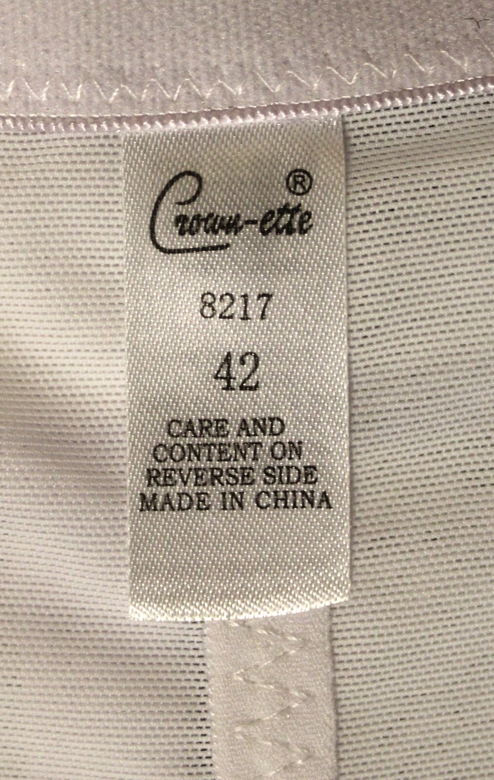 Crown Ette Panty Girdle with Front Hook, Size 42, Color White, New ...