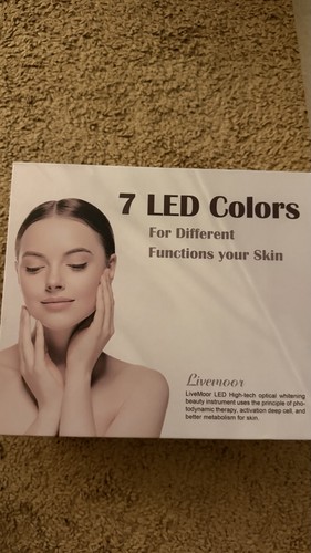 Livemoor Light Therapy Mask for Face, 7-1 Colors LED Facial Skin Care ...