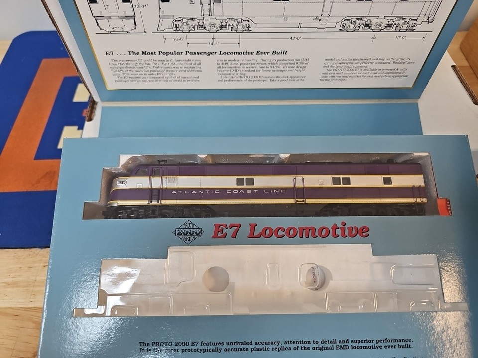 Proto 2000 ACL Atlantic Coast Line E7 A/A Diesel Locomotive 2-Unit Set ...