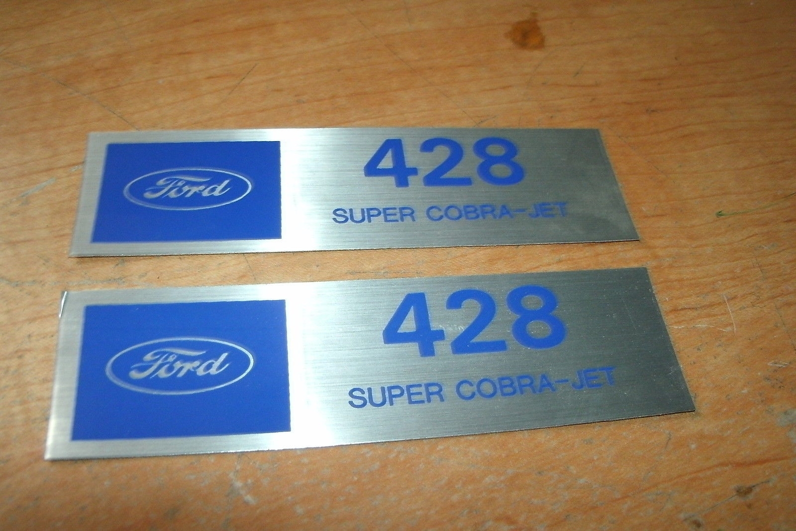 FORD 428SCJ 428 SUPER COBRA JET VALVE COVER DECALS NEW PAIR MUSTANG ...