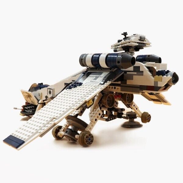Brick Star Wars Republic Brick Dropship With AT-OT Walker Building 1758 ...