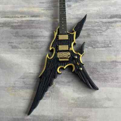 Electric Guitar 6-Chord Angel Wing Edition Electric Guitar, Black Body ...