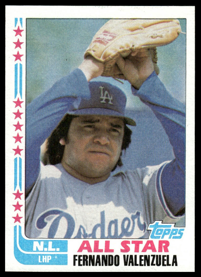 1982 Topps #345 Fernando Valenzuela Los Angeles Dodgers Baseball Card ...