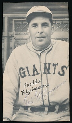 FRED FITZSIMMONS (Giants, Dodgers) -Autographed Photo (d.1979) debut ...