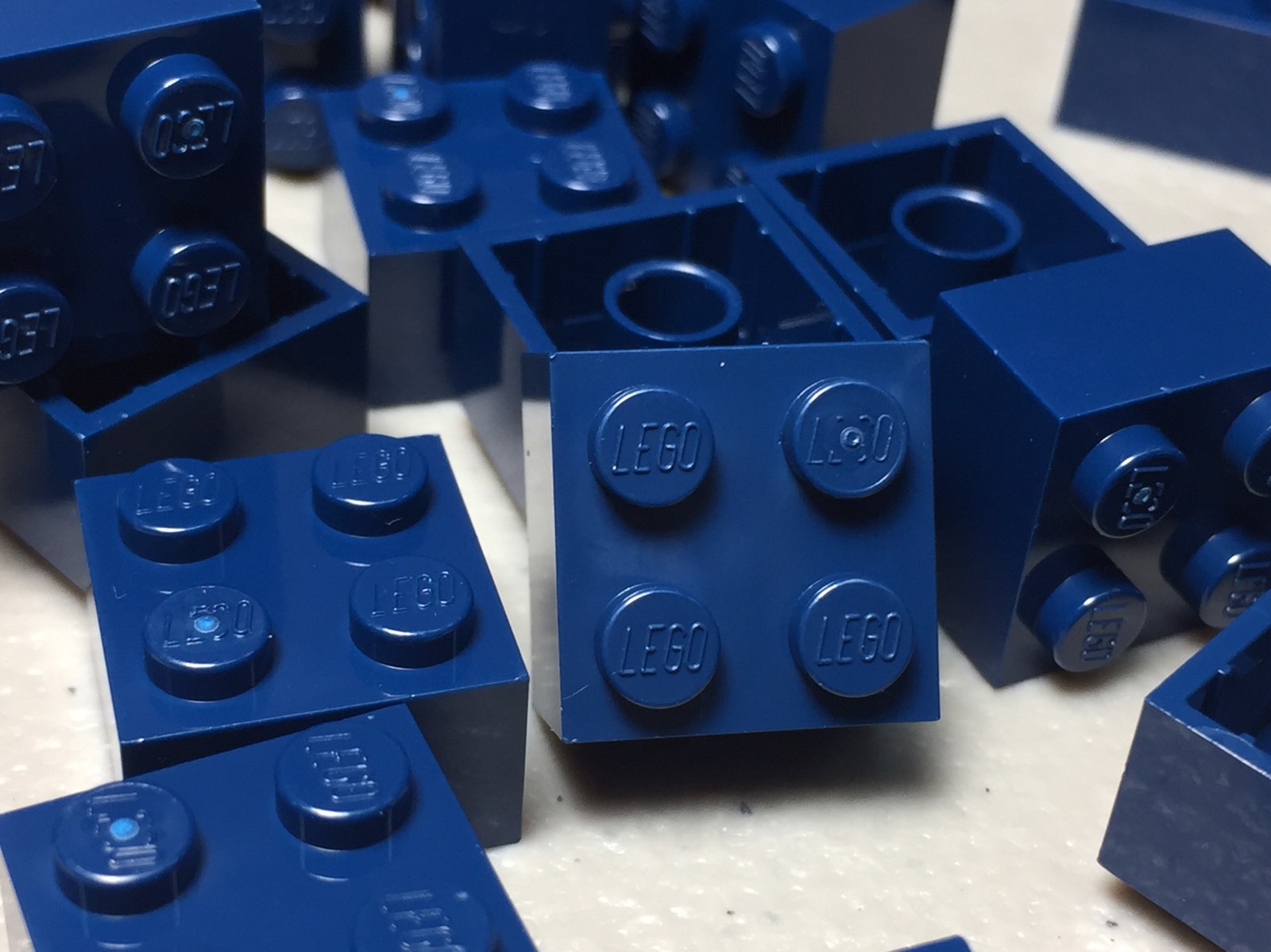 Lego 2X2 Dark Blue - New Bulk Lot Of 25 2x2 Brick Blocks Authentic 3003 ...