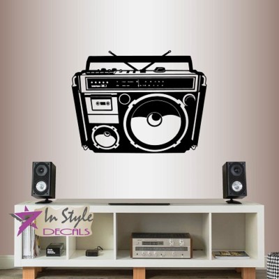 Vinyl Decal Classic Boombox Retro Audio Cassette Recorder Radio Wall ...