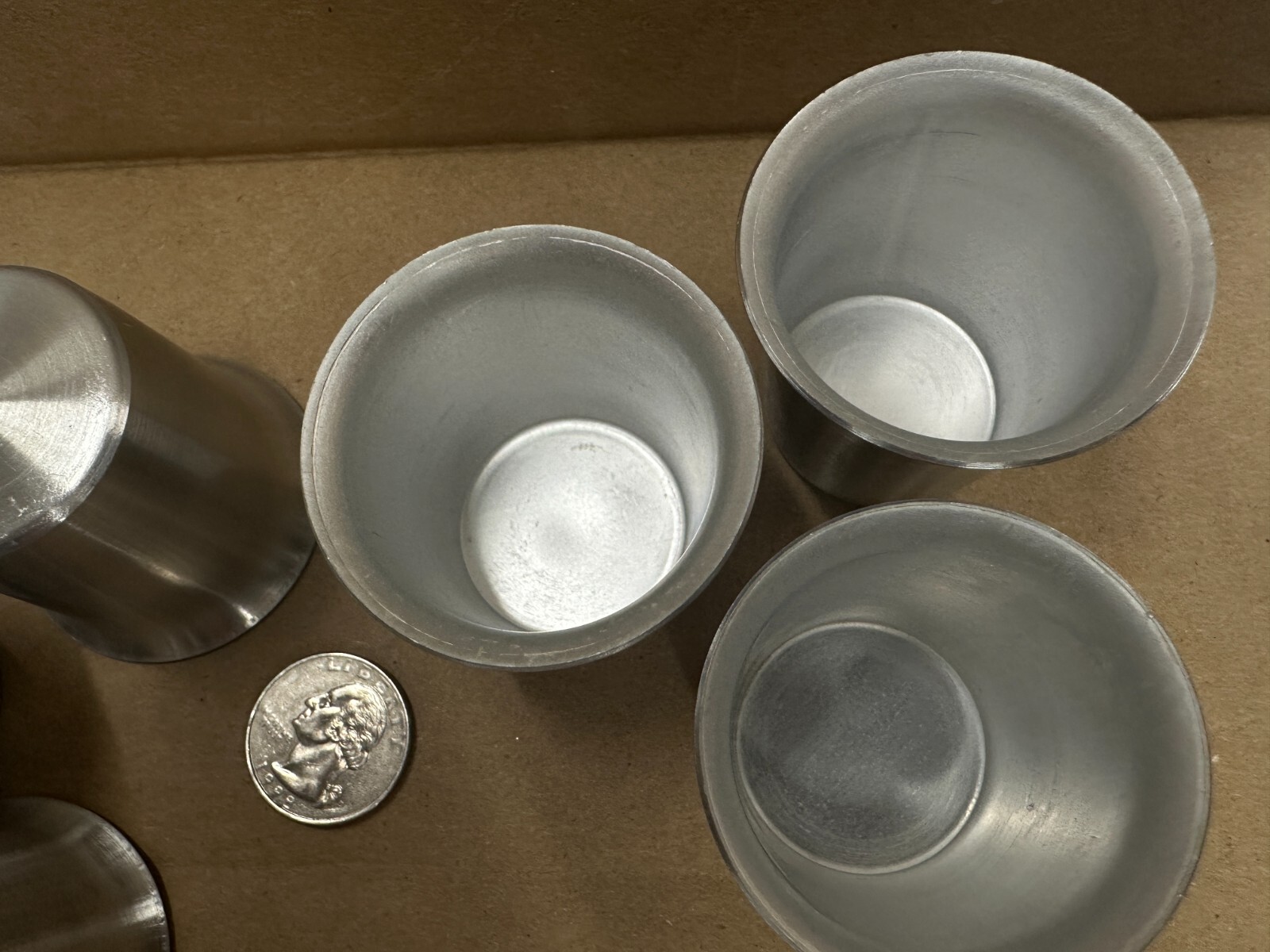 NEW 6 Aluminum Shot Glasses Tumblers Drinking Vintage Retro Metal Cup Party | eBay