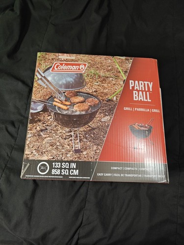 Coleman Party Ball rust-resistant Charcoal Grill W/Folding legs "Party ...
