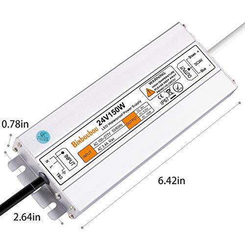 150W 24V LED Driver IP67 Waterproof Low Voltage Power Supply DC ...