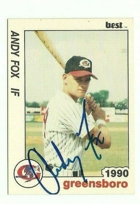 Andy Fox 1990 Best Greensboro Hornets autographed auto signed card ...