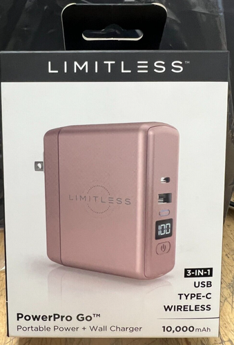 Limitless PowerPro Go Portable Power 3-in-1 USB Type-C Wireless Power ...