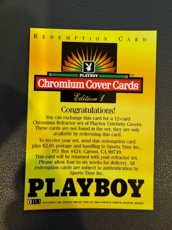Playboy 1st Edition Chromium Covers Redemption Chase Card - R1 ...