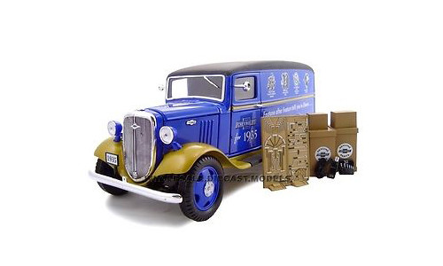 1935 CHEVROLET CANOPY TRUCK BLUE 1:24 DIECAST MODEL CAR BY UNIQUE ...