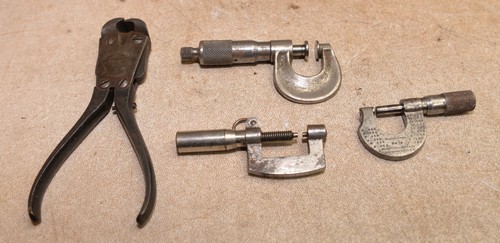 Antique machinist tools exposed thread micrometer B & S No 14 Reed ...