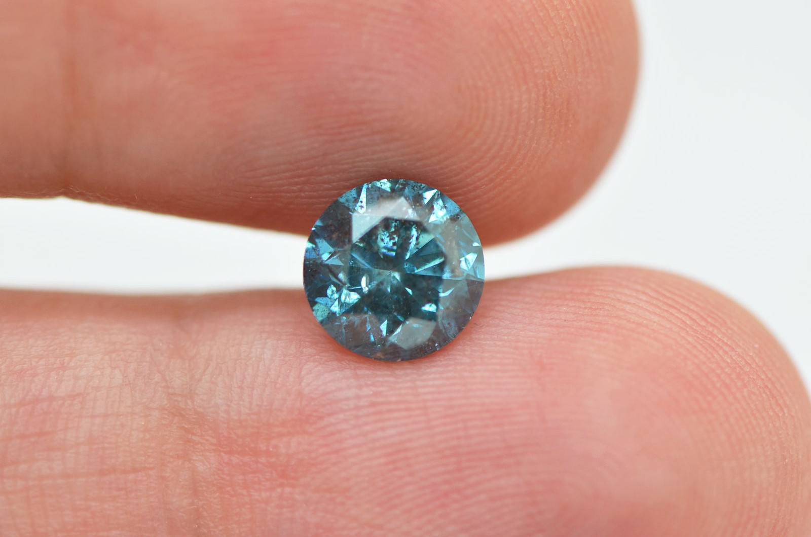 Blue Round Diamond Loose Fancy Color I1 Natural Enhanced Certified 1.79 ...