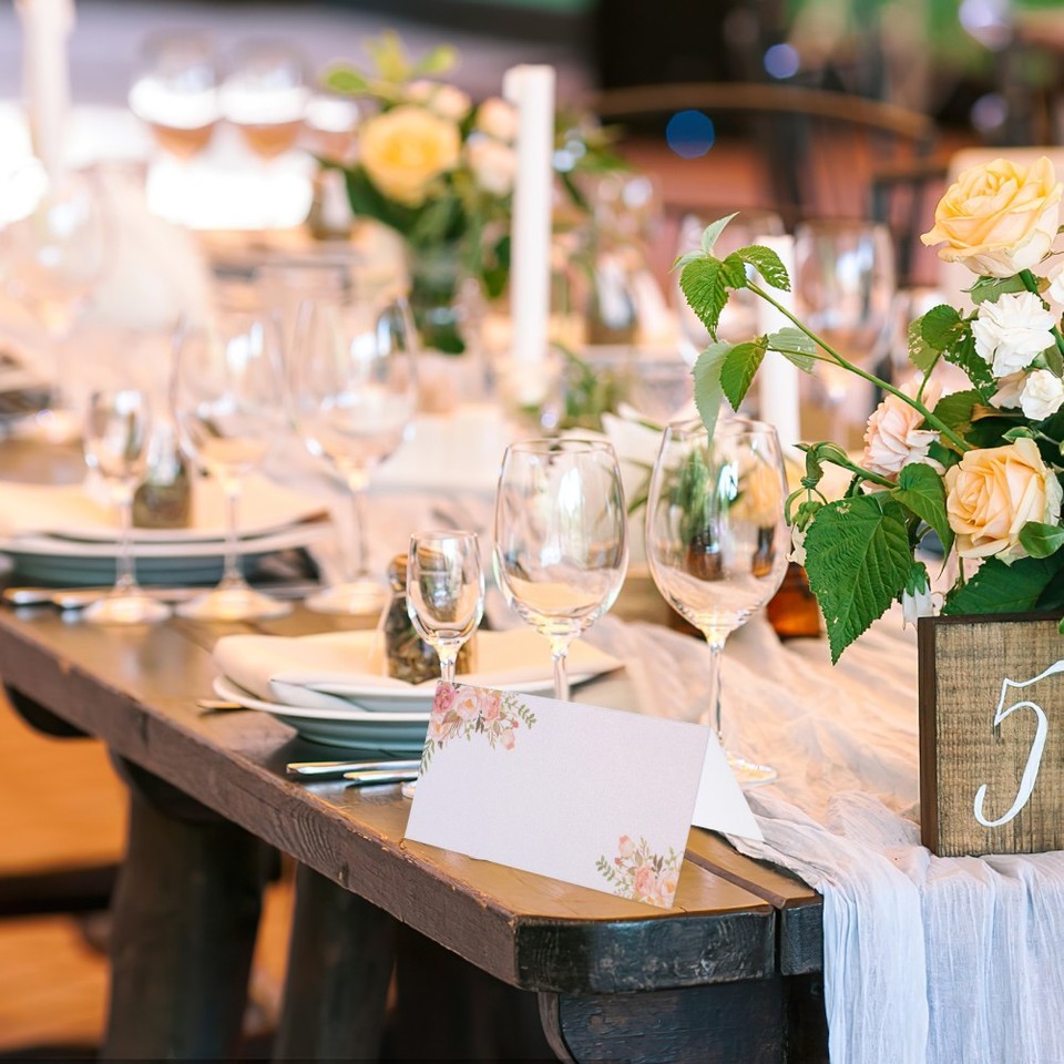 50 Pcs Foldable Paper Place Cards Wedding Table Name Cards Floral ...