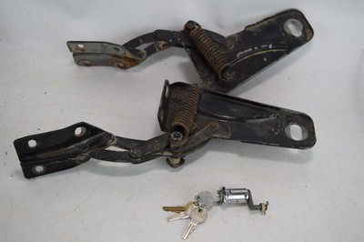 50's-60's Studebaker C K Hawks Pair (L & R) Trunk Hinges + Trunk Lock w ...