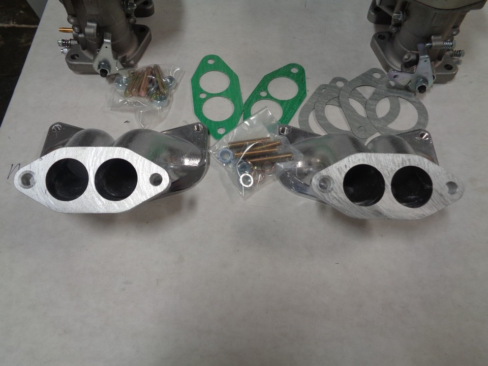 VOLKSWAGEN VW TYPE 3 DUAL 40 IDF CARBURETORS, INTAKE MANIFOLDS SET ALL ...
