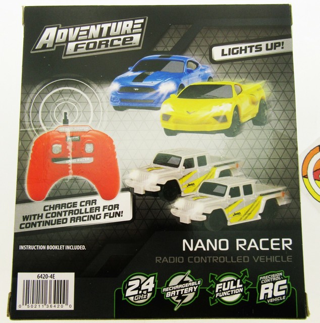 Nano Racer RC Car Jeep Gladiator Adventure Force Lights up Controller ...