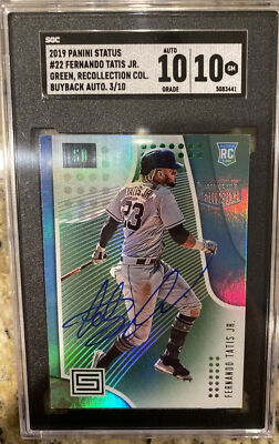 2019 FERNANDO TATIS JR. PANINI CHRONICLES ROOKIE-STATUS GREEN AUTO /10 ...