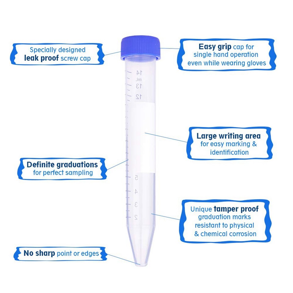 15ml Conical Centrifuge Tubes Sterilized,Falcon Tubes,Test Tube Sample ...