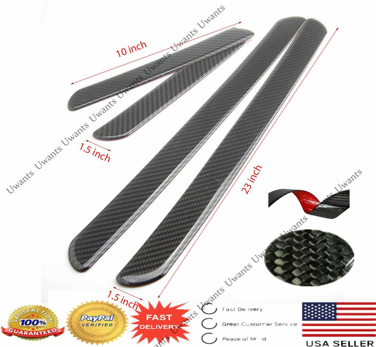 Fit iM iQ CHR Carbon Fiber Print Scuff Plate Door Sill Panel Step ...