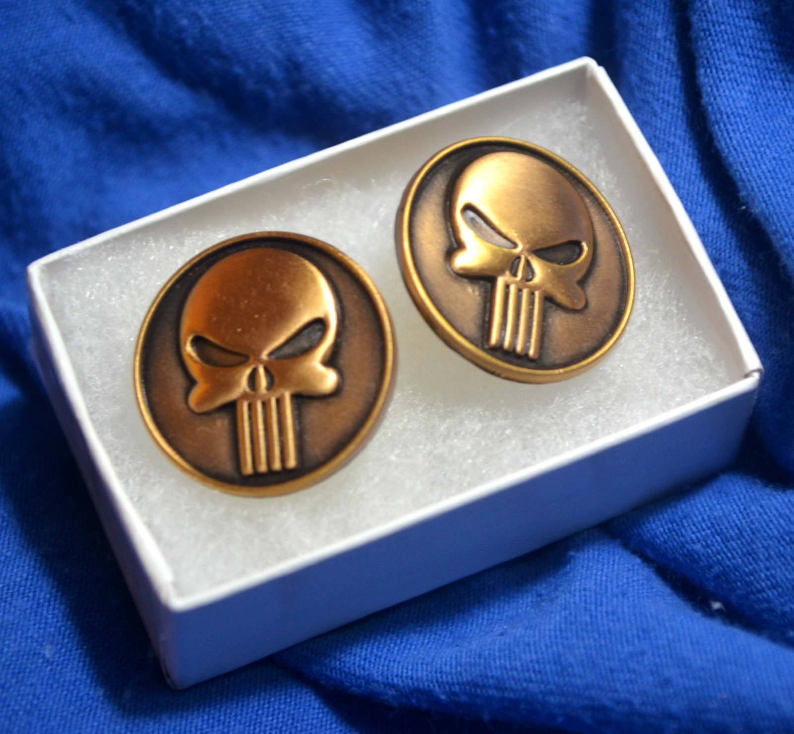 LAPEL PIN SKULL EMBLEM 1911 GRIPS SKULL DEATH GOLDEN MEDALLION 3/4" PIN ...