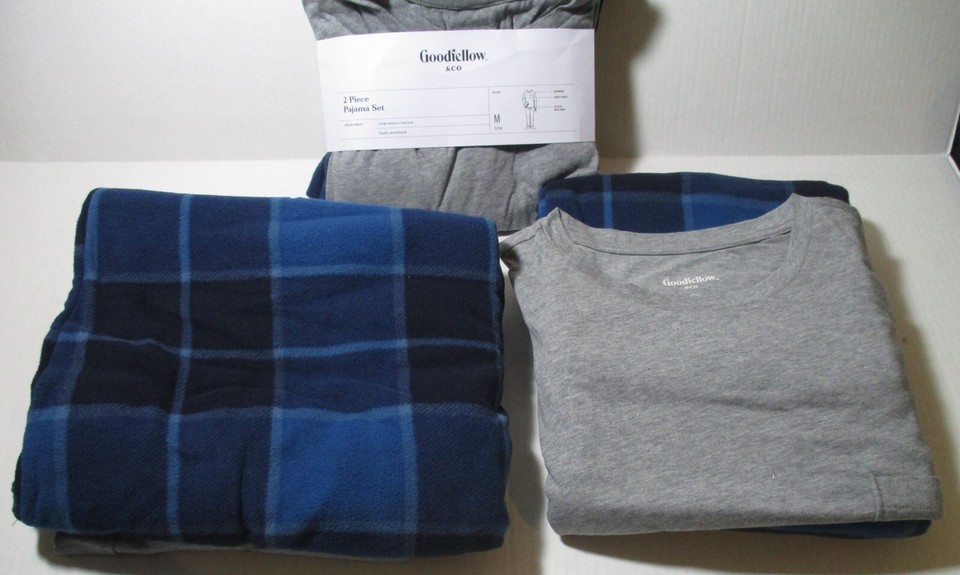 Goodfellow Microfleece Blue print pants w Grey Cotton/Modal shirt ...