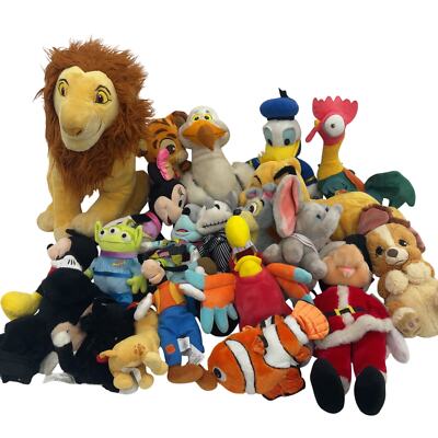 Disney Character Plush Dolls Toys Mixed Preowned LOT 12 lbs Lion King ...