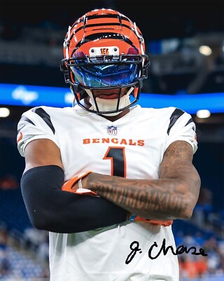 Jamarr Chase Signed Photo reprint 8x10 11x14 Bengals Joe Burrow cincy ...