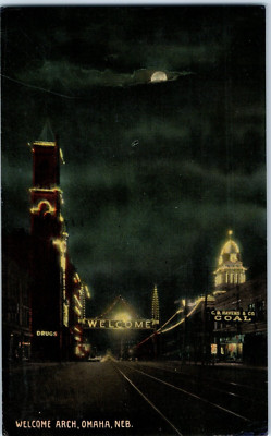 Welcome Arch Omaha Nebraska Postcard Posted 1914 | eBay