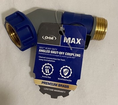Orbit Angled Shut-Off Coupling For Faucet Hose W/Swivel Connection ...