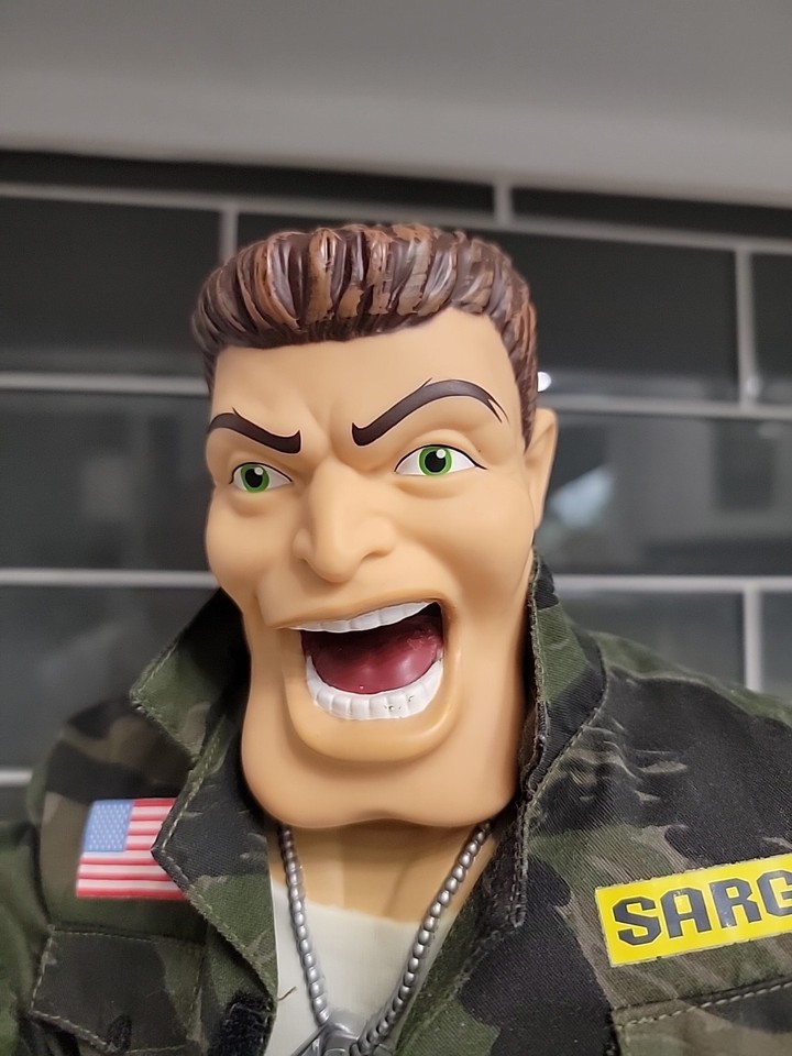 Big Sarge by Playmates vintage toy With Blaster, Radio, Canteen. | eBay