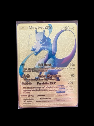 Pokemon MEWTWO GX Gold Card Full Burst | eBay
