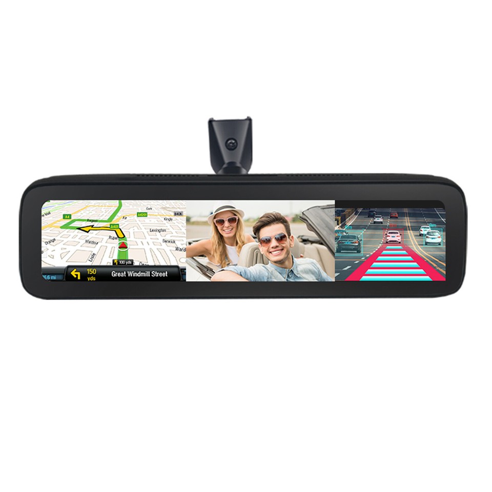 1080P HD 360° Panoramic 4CH Cameras Lens Car DVR Backup Mirror Dash ...