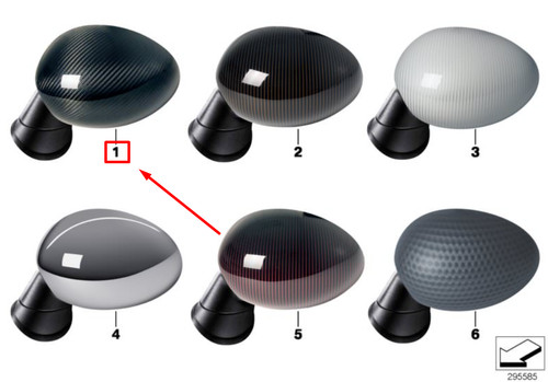 NEU MINI COOPER R56 JCW FRONTABDECKUNG RECHTS AUßENSPIEGEL 51160415374 ...