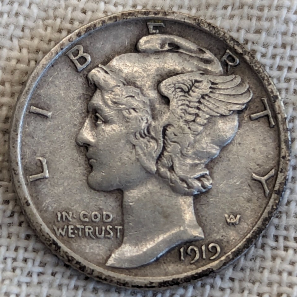 1919 Mercury Dime XF Extra Fine : Valuable Date (Only 2,500 Left) - 90% ...